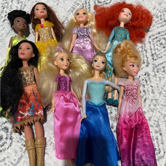 Disney | Toys | Vintage Disney Princess Barbie Dolls 8 Doll Lot | Poshmark